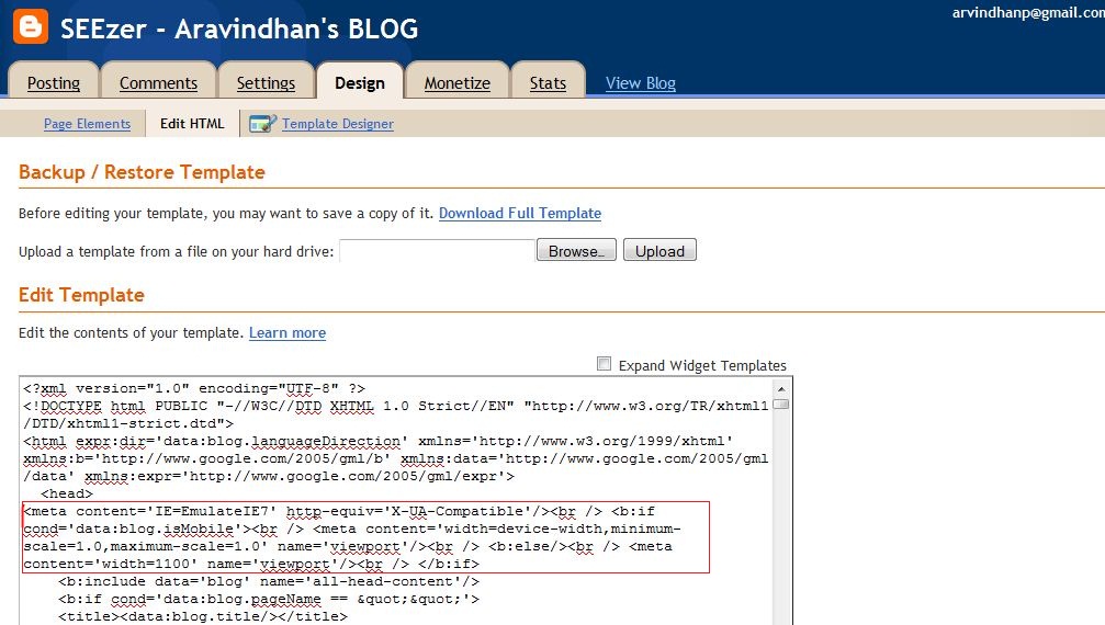 Blogger Mobile Blogging made Easy