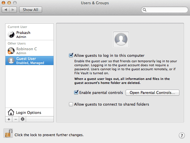 Guest Account on Mac OS X - Explained