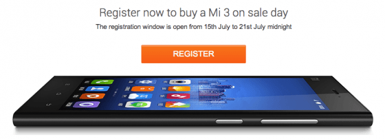 Xiaomi Mi3, Redmi 1S and Note Pre-Order Opens in India