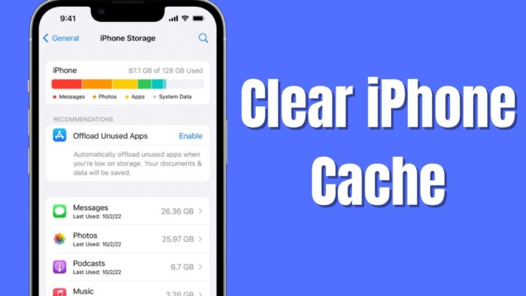 How to Clear Cache on iPhone to Free Up Storage Space?